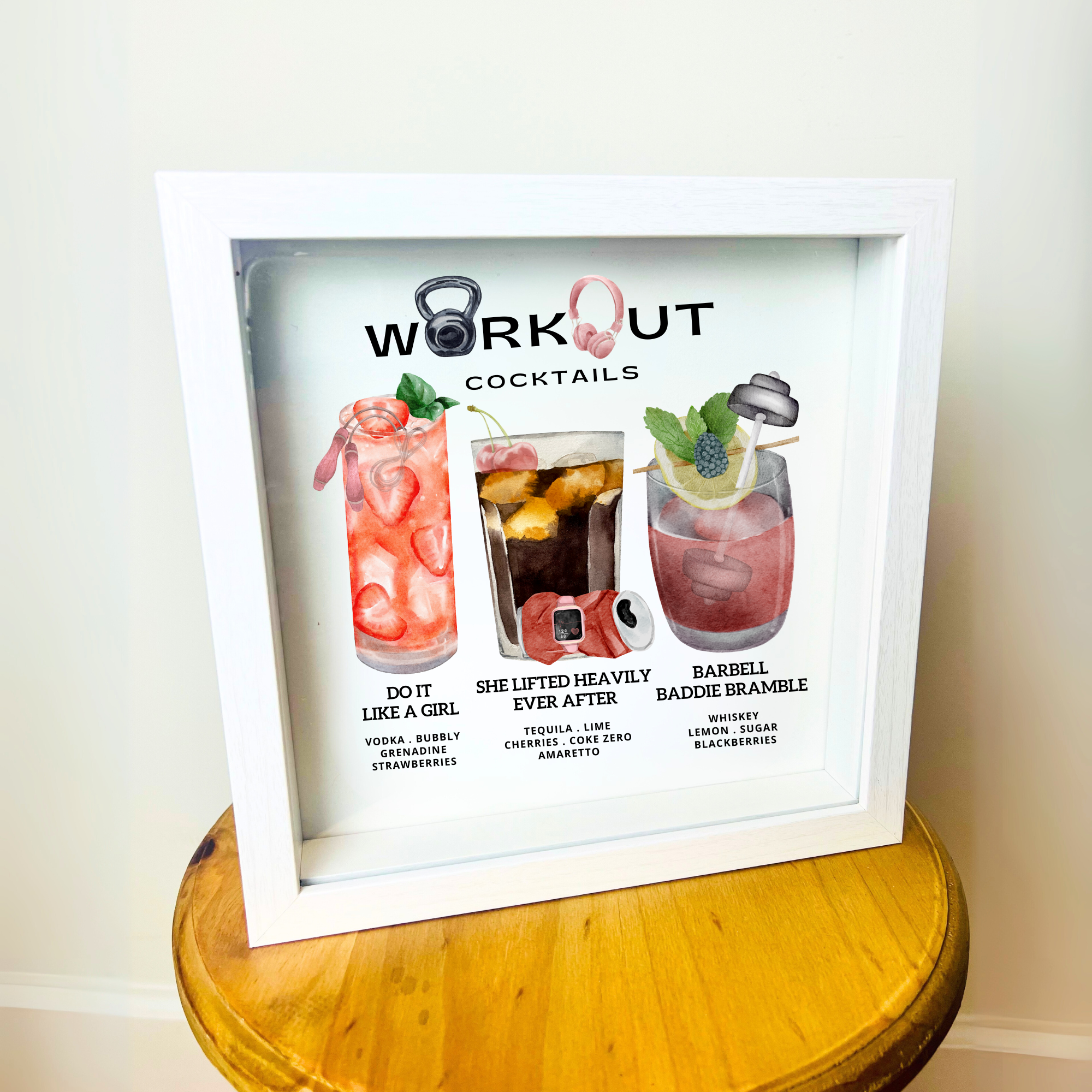 Gym/Working Out (Feminine) Boozy Board – Boozy Boards by Morgan